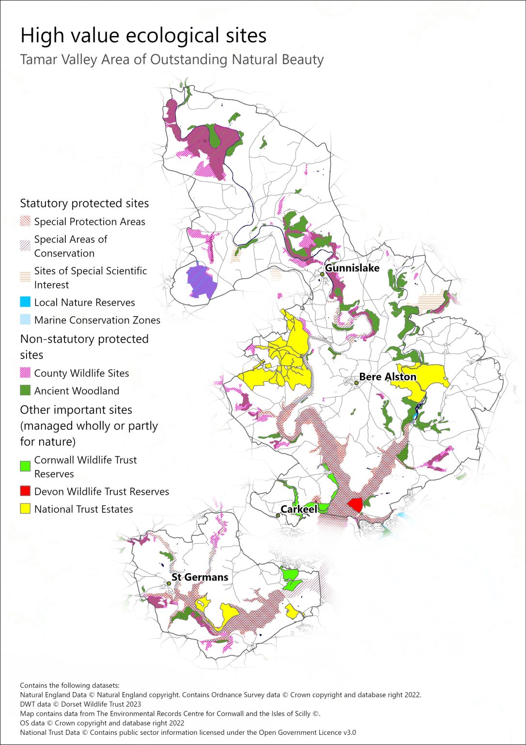Designated Wildlife Sites - Tamar Valley National Landscape Tamar ...
