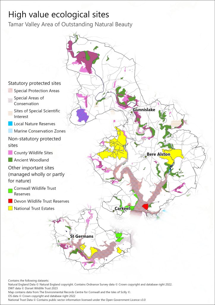Designated Wildlife Sites - Tamar Valley National Landscape Tamar ...